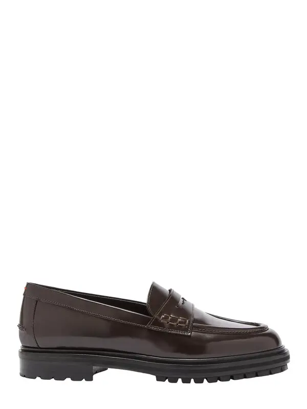 AeydĒ Leon Leather Loafers - Brown