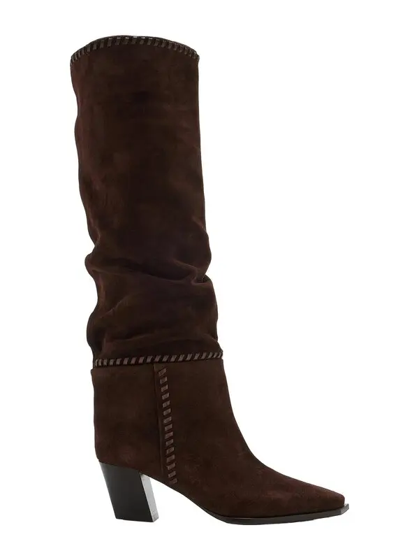 JIMMY CHOO Hart Knee High Suede Boots - Brown