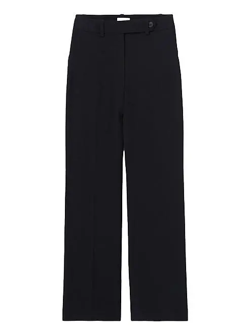 Claudie Pierlot Tailored Straight-leg Mid-rise Woven Trousers - Bleus