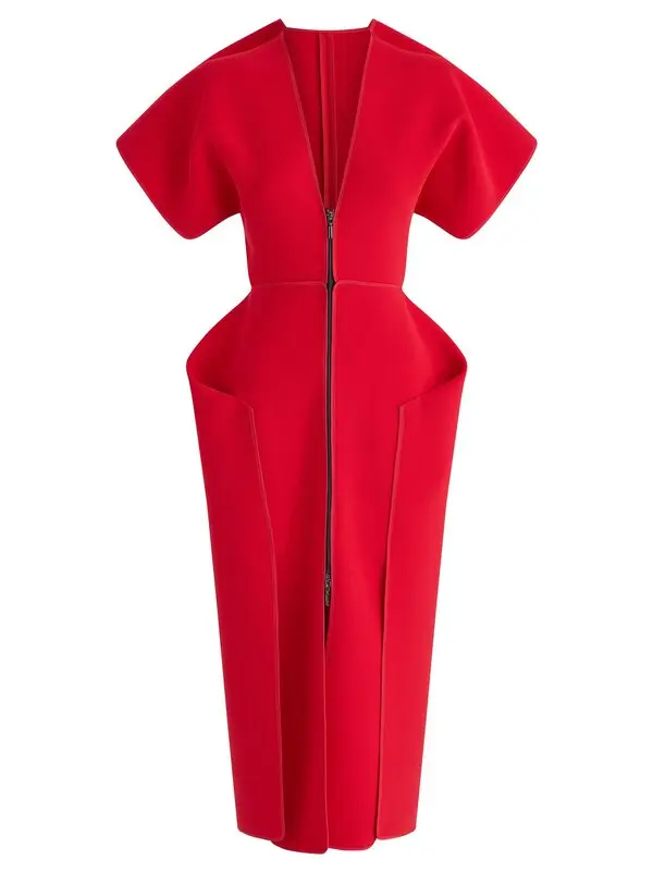 Maticevski Coco Structured Dress - Red