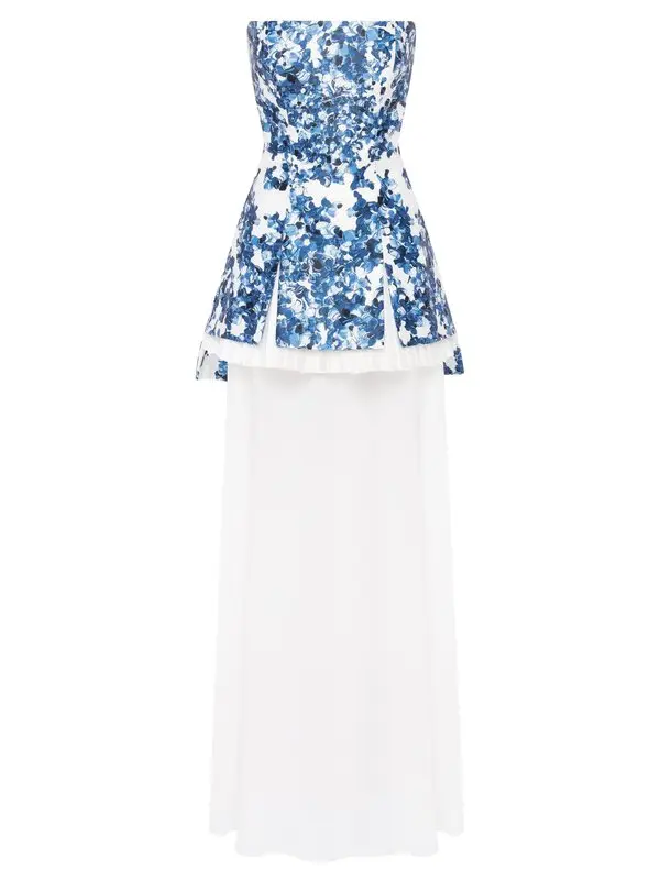 MILLA 2-in-1 Mini Dress With Detachable Underskirt - Blue Hydrangea Maxi