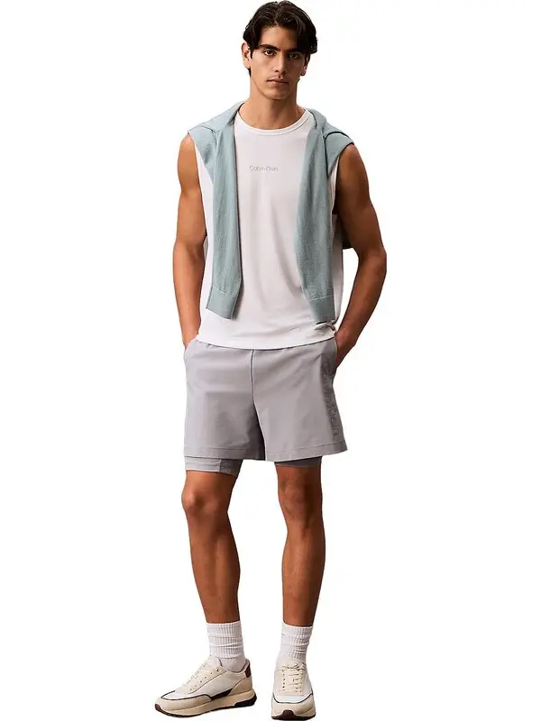 Calvin Klein Modern Sport Layered Shorts - Sleet