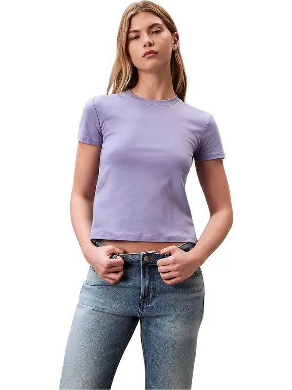 Calvin Klein Liquid Cotton Crewneck T-shirt - Persian Violet