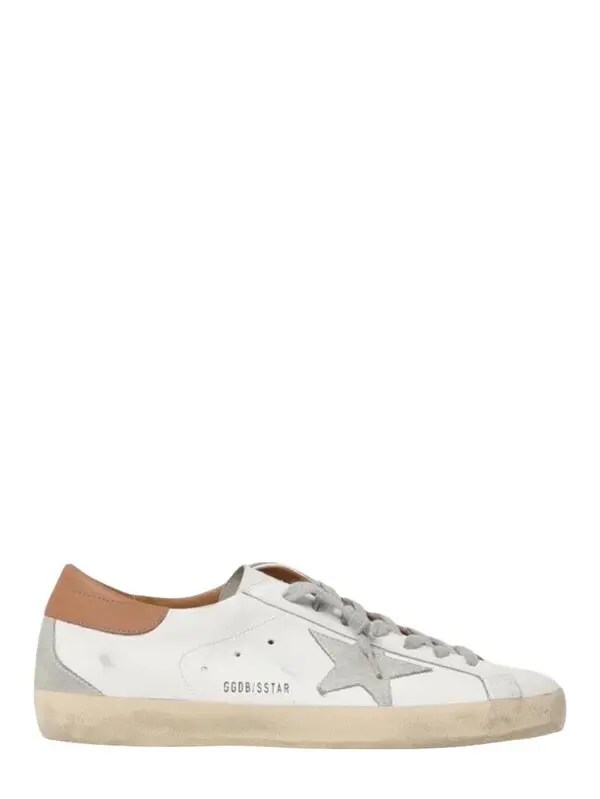 GOLDEN GOOSE Super-star Sneakers - Wihte/grey/brown
