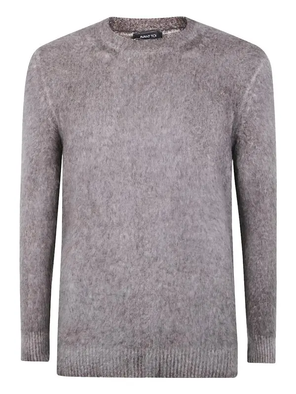 Avant Toi Hand Painted Brushed Cotton Pullover - Brown