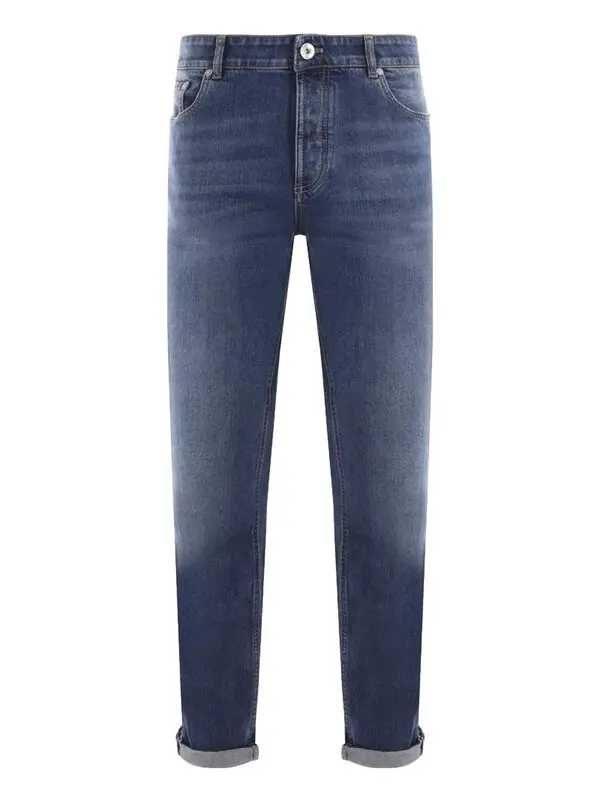 Brunello Cucinelli Cotton Denim Jeans - Blue