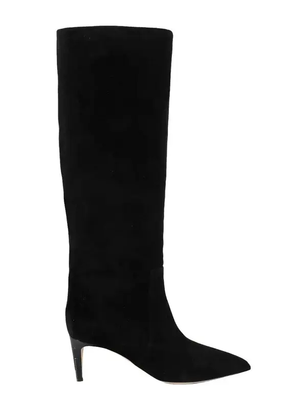 Paris Texas Pointed-toe Knee-high Suede Boots - Black