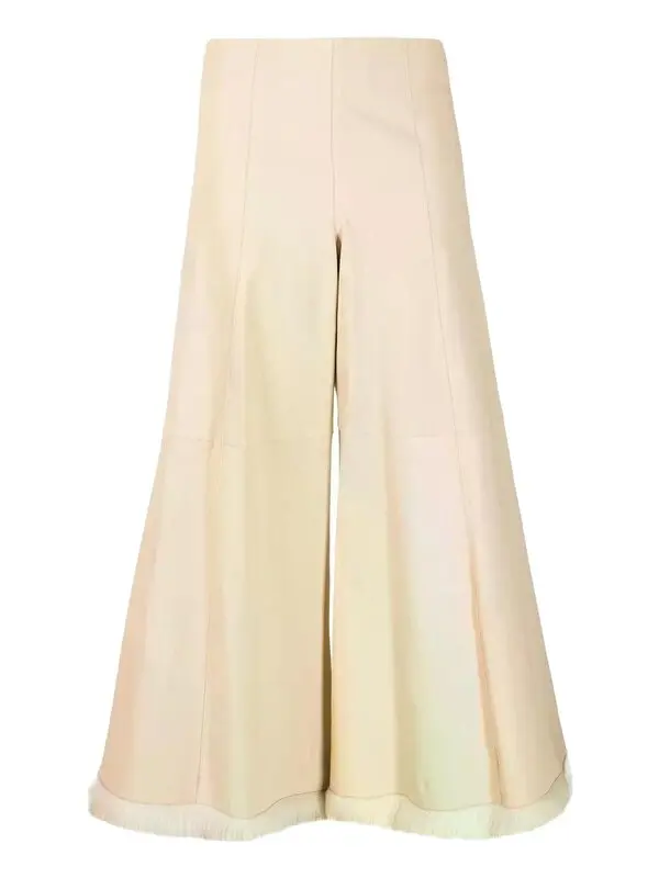 BY MALENE BIRGER High-waist Leather Culotte Trousers - Neutrals