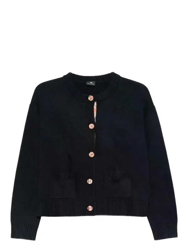 Paul Smith Contrast-trim Cardigan - Blue