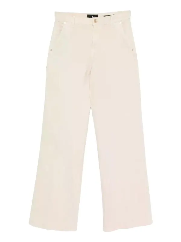 7 For All Mankind Classic Five Pocket Straight Leg Jeans - Neutrals