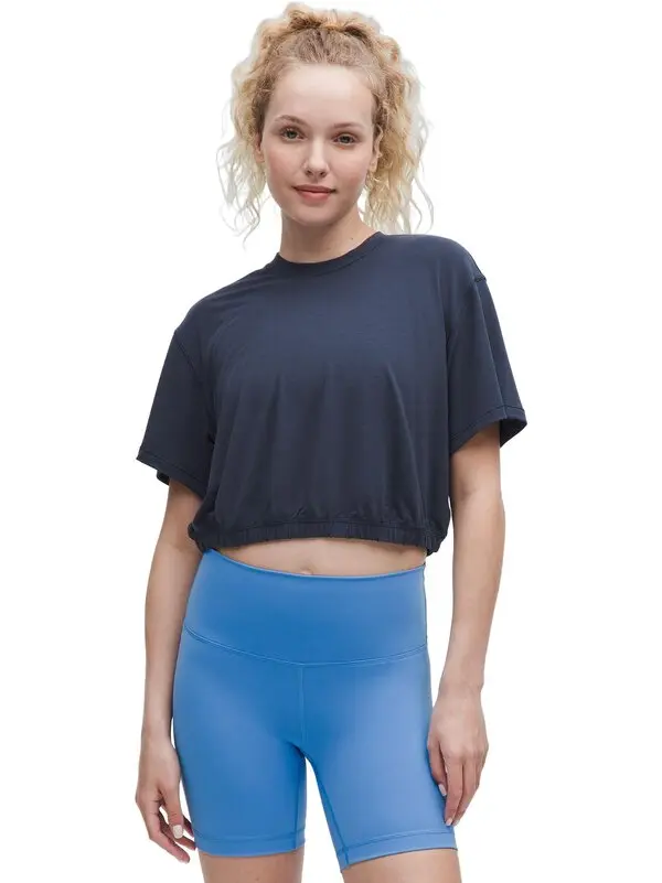 Lululemon Jersey Training Elastic-hem Short-sleeve Shirt - Club Blue