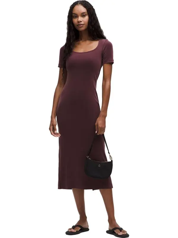 Lululemon Softstreme Scoop-neck Midi Dress - Goodnight Plum