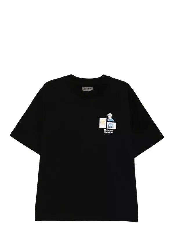 MUSIUM DIV. Stamps Motif T-shirt - Black