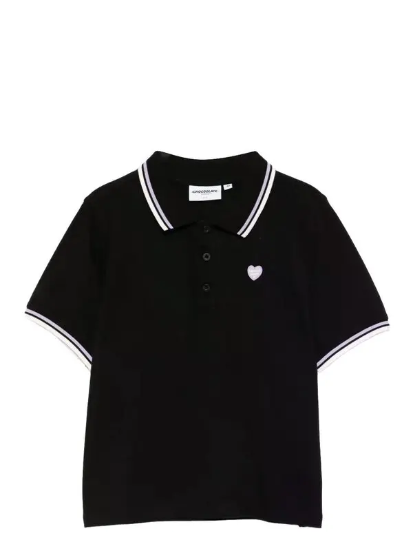 CHOCOOLATE Logo-embroidered Polo Shirt - Black