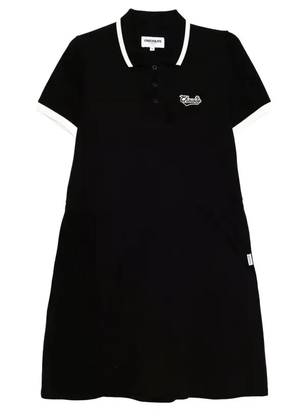 CHOCOOLATE Polo Shirt Dress - Black