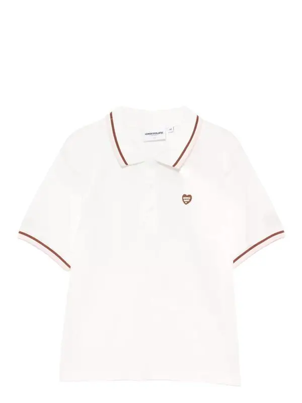 CHOCOOLATE Logo-embroidered Polo Shirt - White