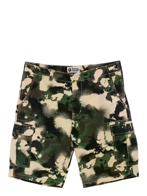 A BATHING APE® Map Camo Cargo Shorts - Green