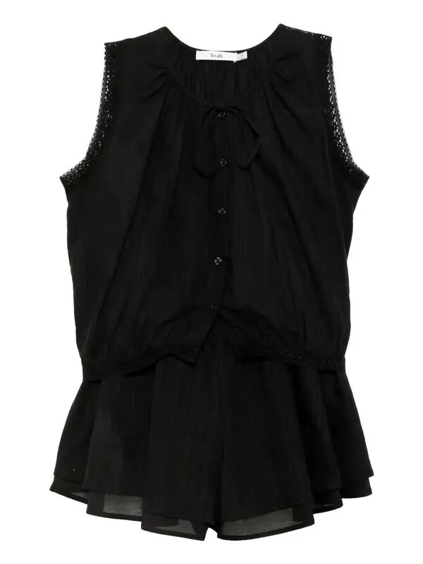 B+AB Sleeveless Top And Skirt Set - Black