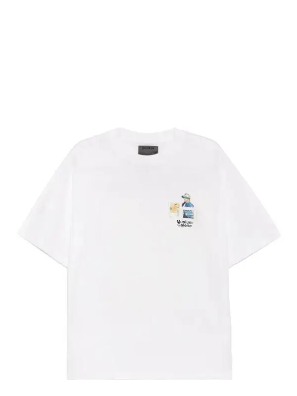 MUSIUM DIV. Stamps Motif T-shirt - White