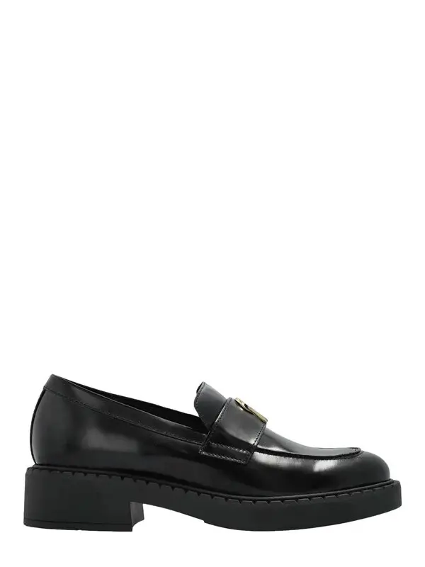 Furla Platform Leather Loafers - Nero