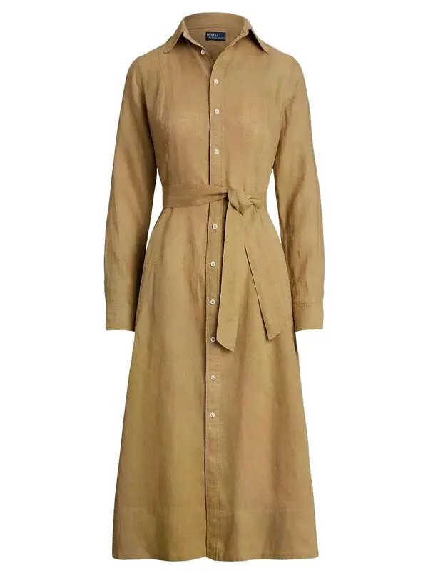 Polo Ralph Lauren Belted Shirt Dress - Brown