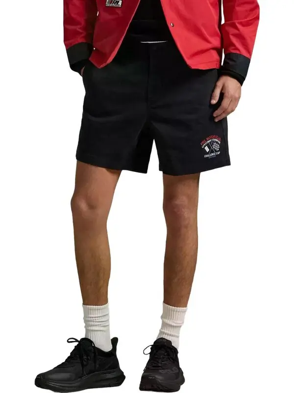 Ralph Lauren Motor Club Embroidered Shorts - Black