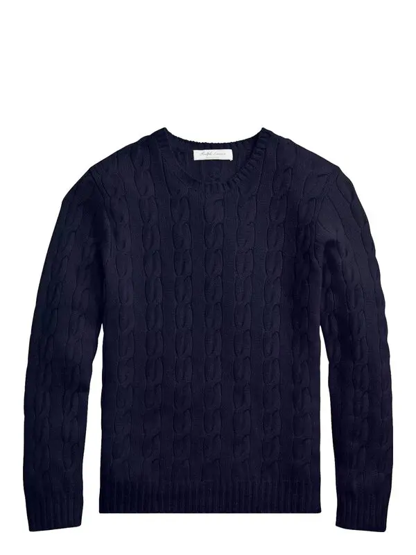 Ralph Lauren Purple Label Cable-knit Cashmere Sweater - Blue