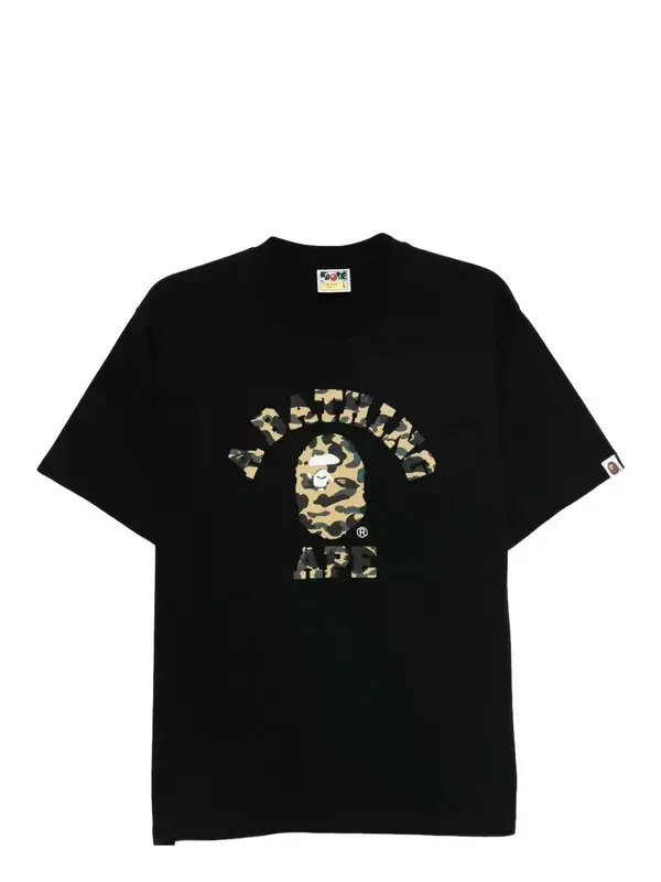 A BATHING APE 1st Camo College T-shirt - Black