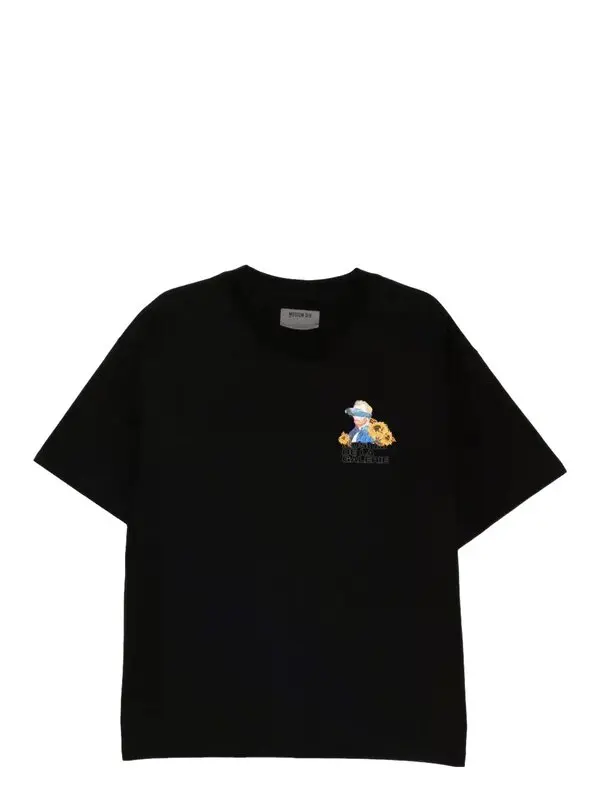 MUSIUM DIV. Logo-embroidered T-shirt - Black