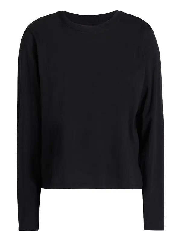 FRAME Cotton-jersey Top - Black