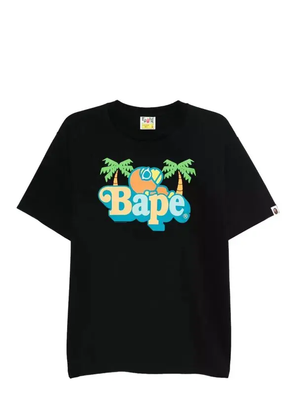 A BATHING APE Printed T-shirt - Black