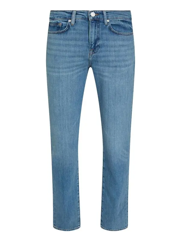 FRAME L'homme Athletic Slim-fit Jeans - Mid Denim