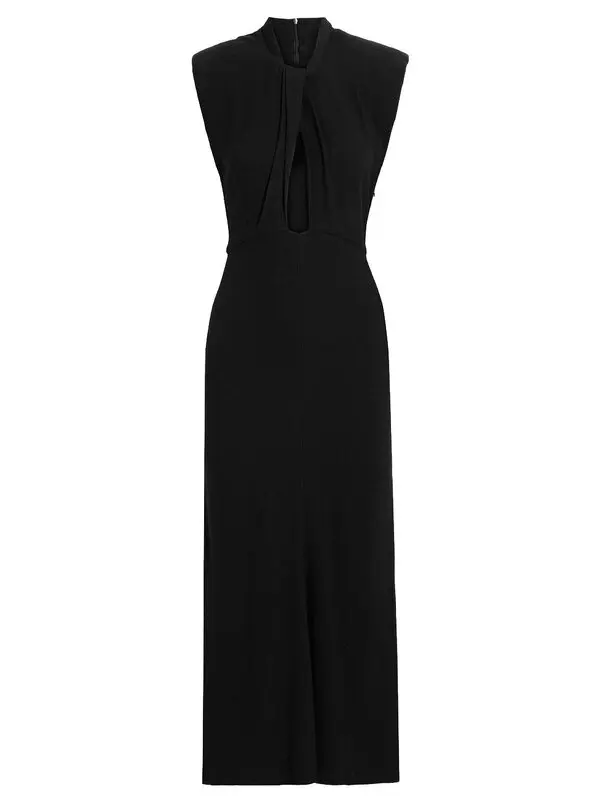 Isabel Marant Rabea Cutout Crepe Midi Dress - Black