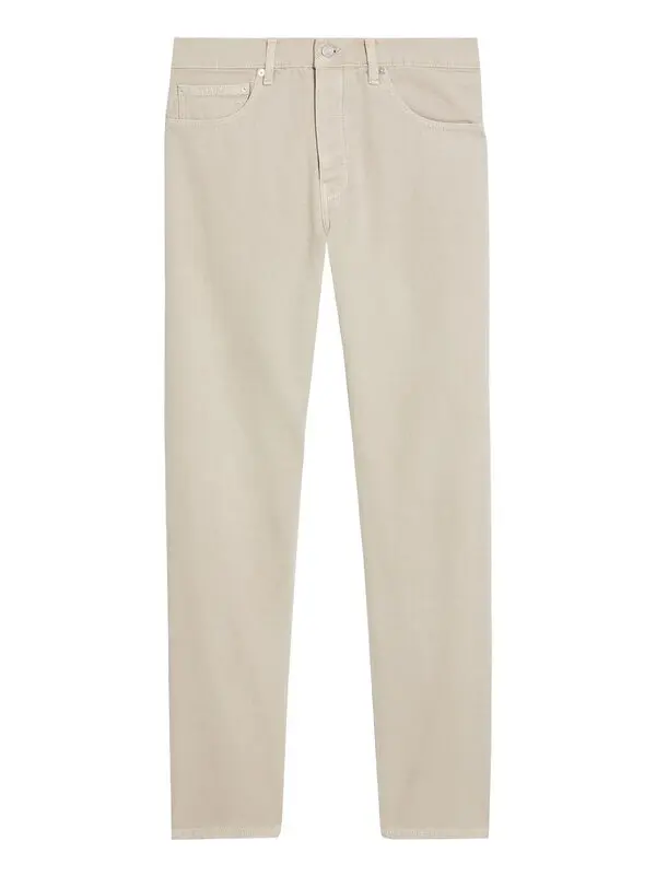 FRAME The Straight Cotton-canvas Jeans - Beige