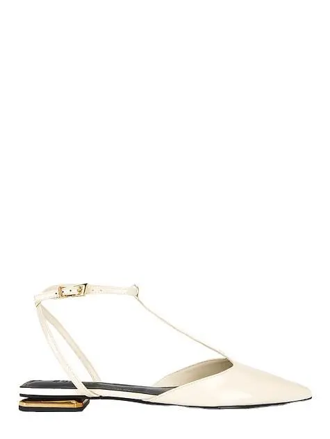 Schutz Allure T Flat - Sugar White