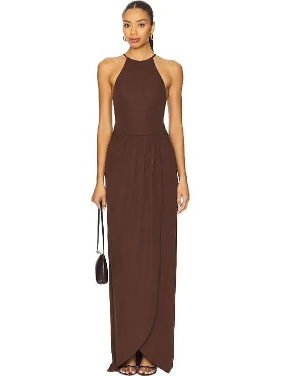 House Of Harlow 1960 X Milo Gown - Brown