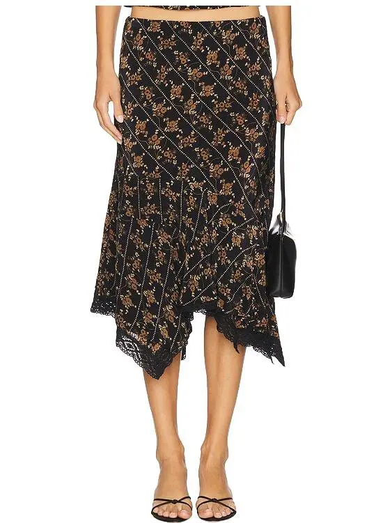 Free People Bali Sweet Escape Skirt - Black Combo