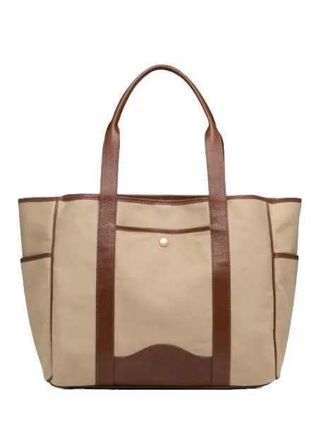 Ghurka Market Tote No. 294 - Khaki Twill / Vintage Chestnut