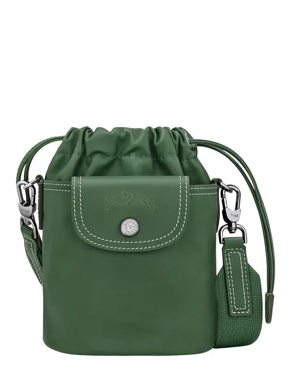 Longchamp Le Pliage Xtra Extra Small Leather Bucket Bag - British Green