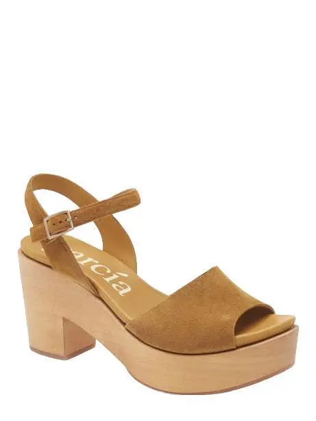 PEDRO GARCIA Danila Ankle Strap Platform Sandal - Alpaca Castoro