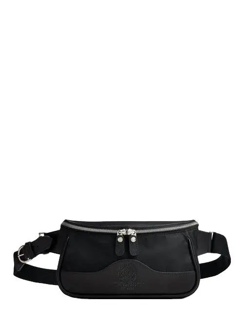 Ghurka Gramercy No. 308 Belt Bag - Black Nylon & Leather