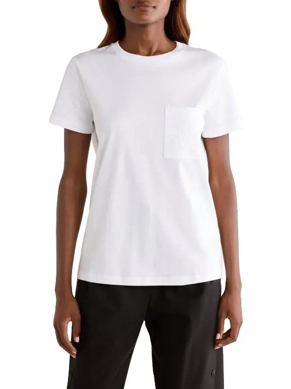 Max Mara Papaia Logo Embroidered T-shirt - Optical White