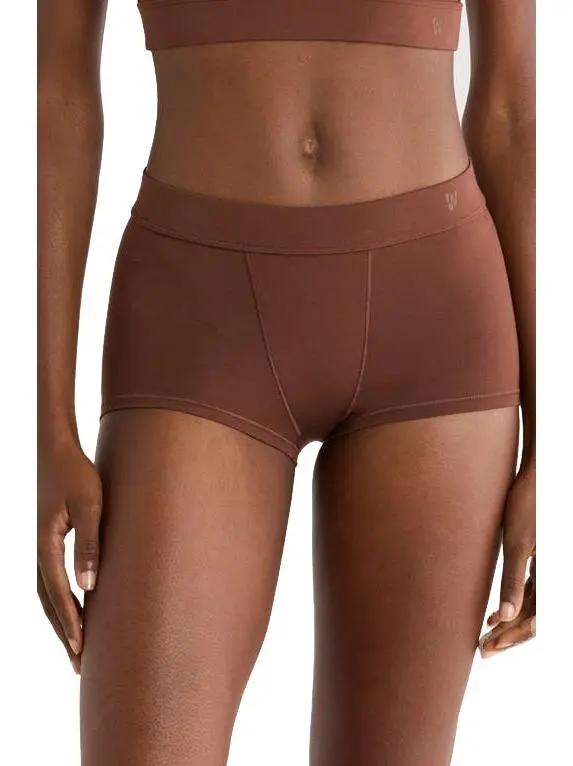 WOXER Luxe Bold Stretch Modal Boyshorts - Espresso