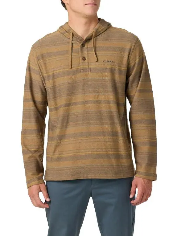 O'Neill Bavaro Blanket Stripe Hoodie - Khaki