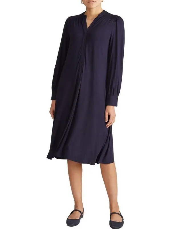 Universal Standard Long Sleeve Liquid Dress - Midnight