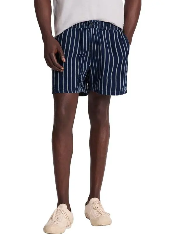 Madewell Striped Canvas Shorts - Indigo