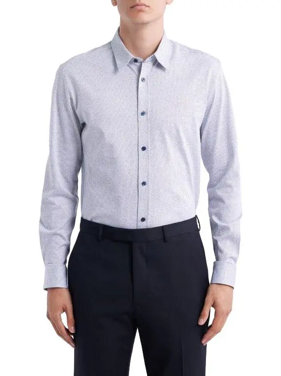 BOSS Roan Kent Slim Fit Button-up Shirt - White