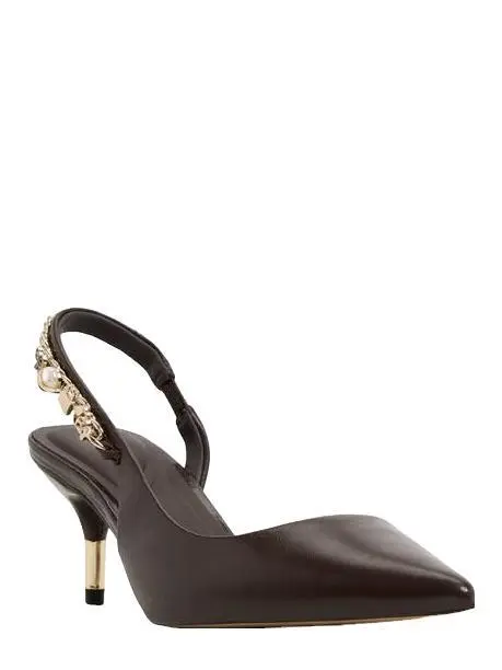 Ted Baker London Esme Pointed Toe Slingback Pumps - Dark Brown