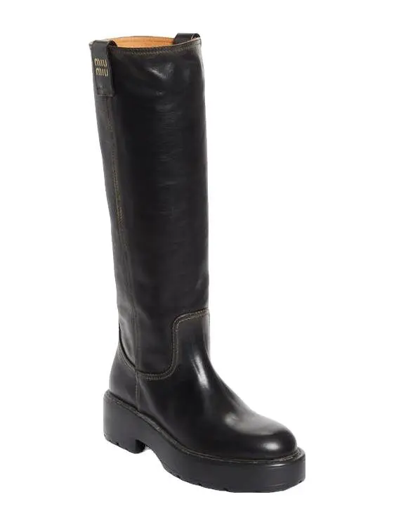 Miu Miu Knee High Boots - Nero