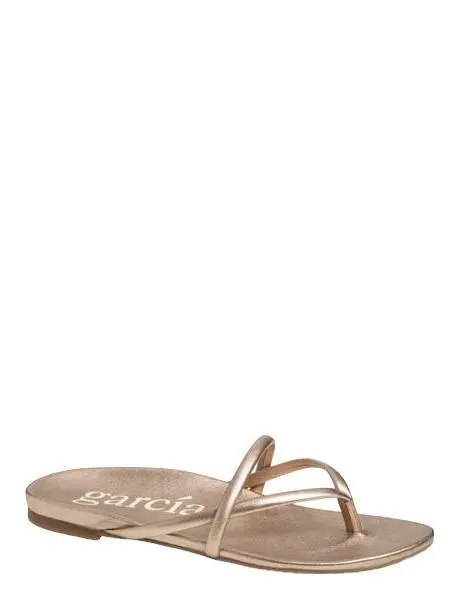 PEDRO GARCIA Belany Flip Flop - Rose Gold Nappa Lame